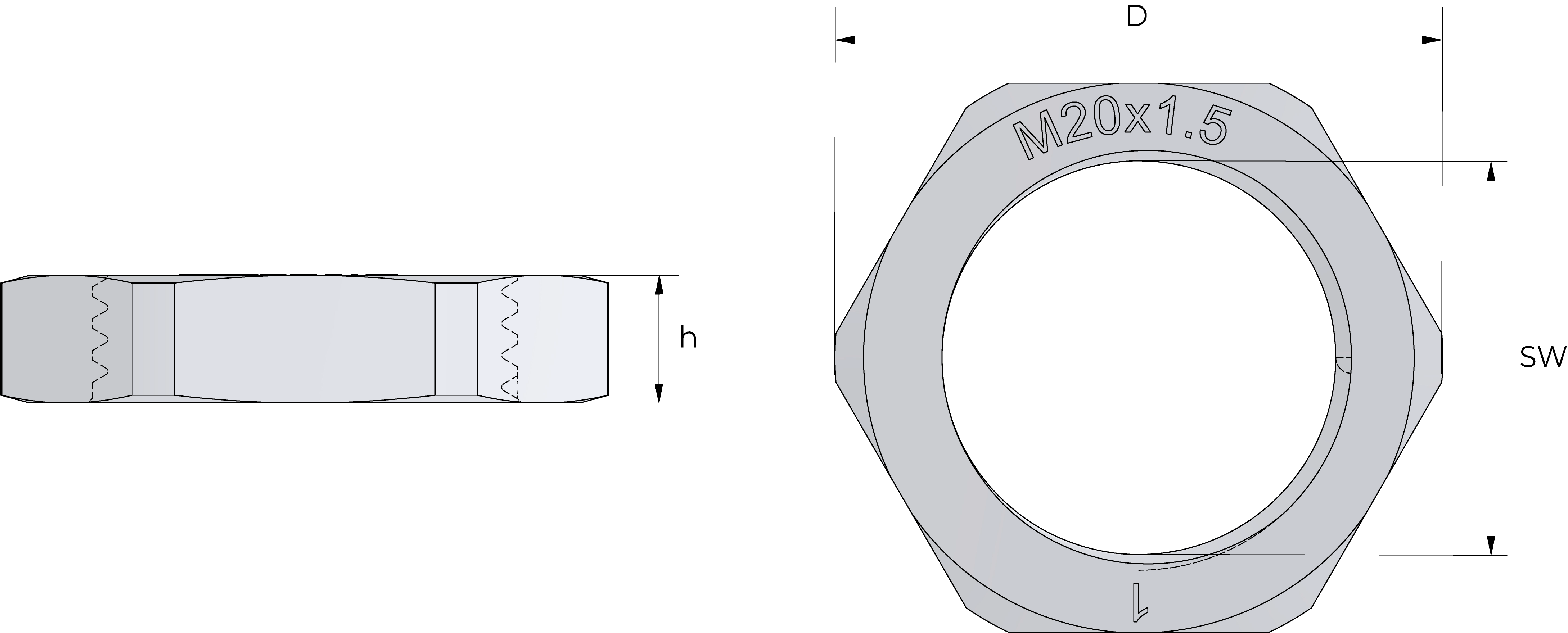 Locknuts without Flanged