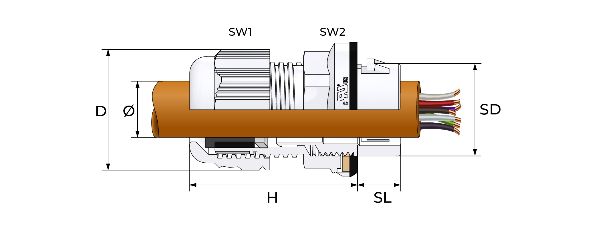 Snap-In Cable Glands, Plastic